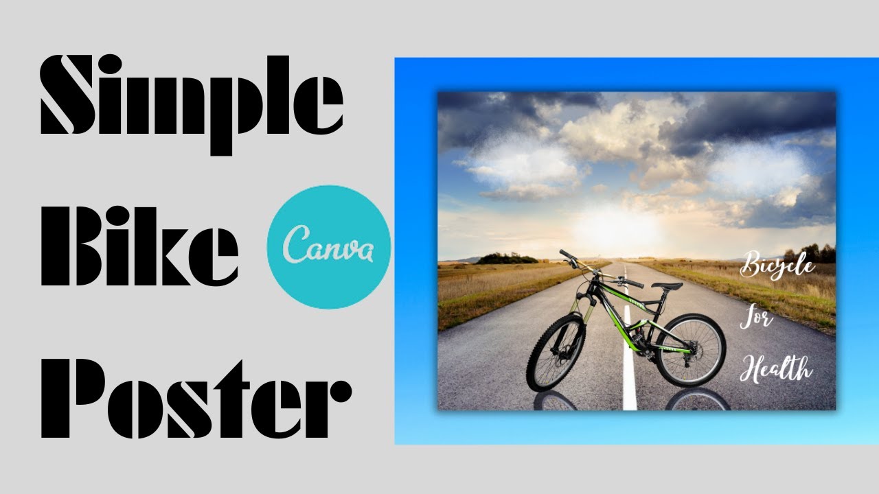 Simple Bike Poster Canva Tutorial - YouTube
