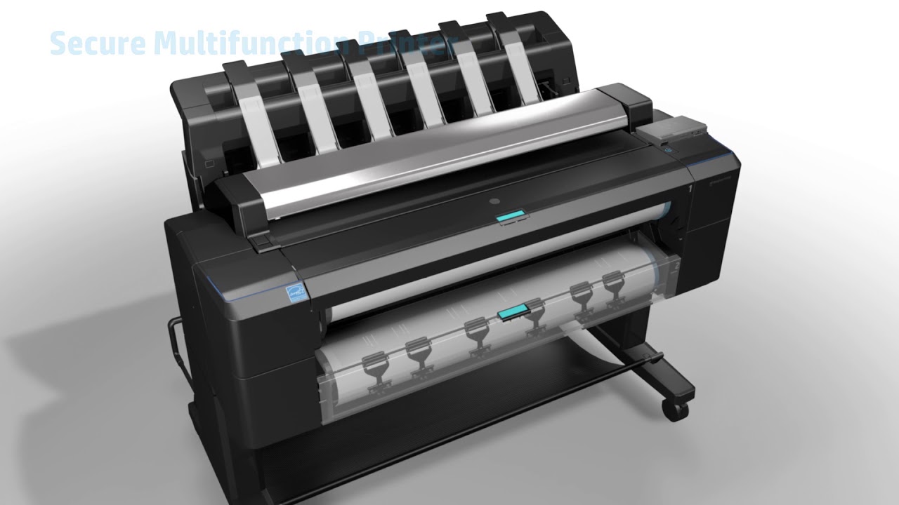 HP Designjet T2530 eMFP - YouTube