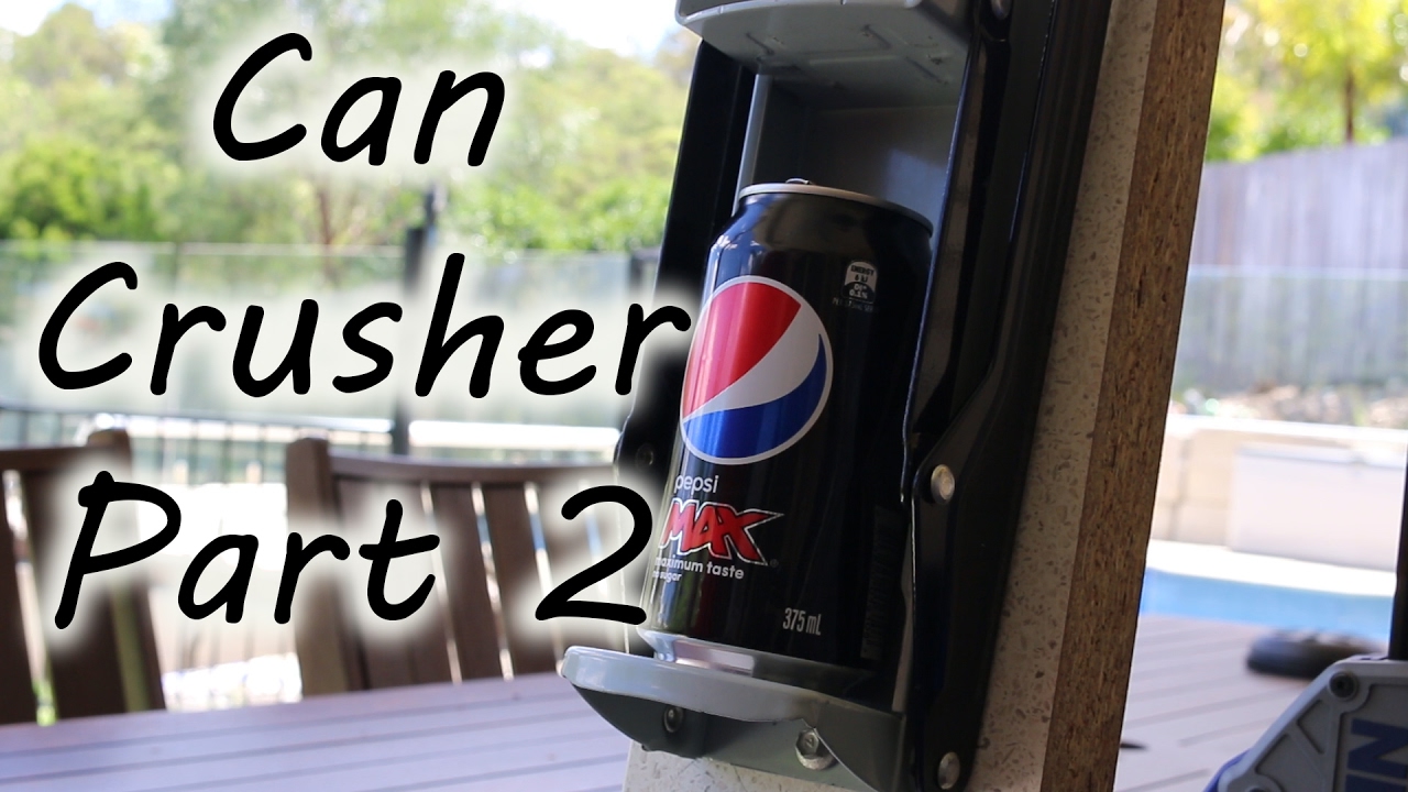 DIY: Stand for can crusher part 2 - how does it perform - YouTube