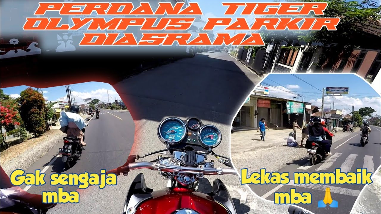 PERDANA TIGER OLYMPUS PARKIR DIASRAMA 😍 GAK SENGAJA MBA (LEKAS MEMBAIK ...