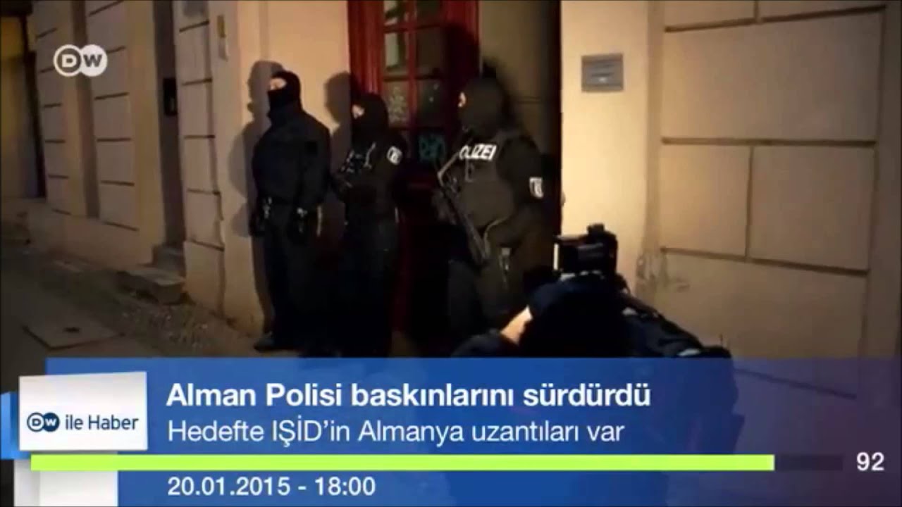 Alman Polisi baskınlarını sürdürdü - YouTube