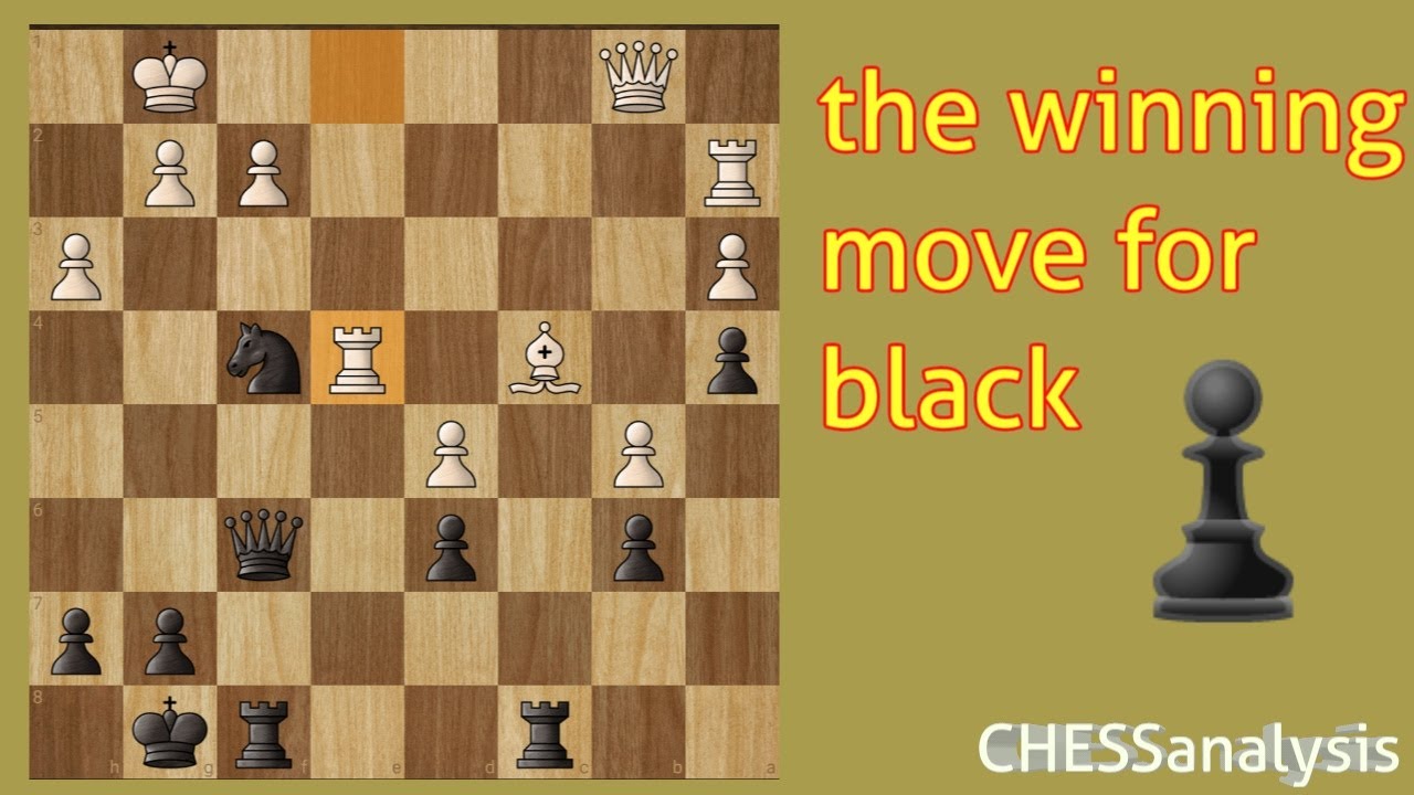 The winning move for black? the fantastic chess puzzle | CHESSanalysis ...