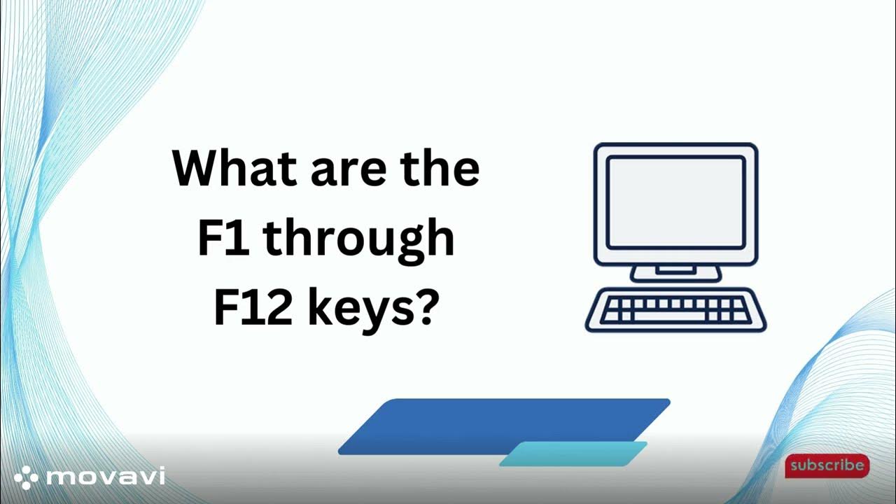 What are the F1 through F12 keys - YouTube