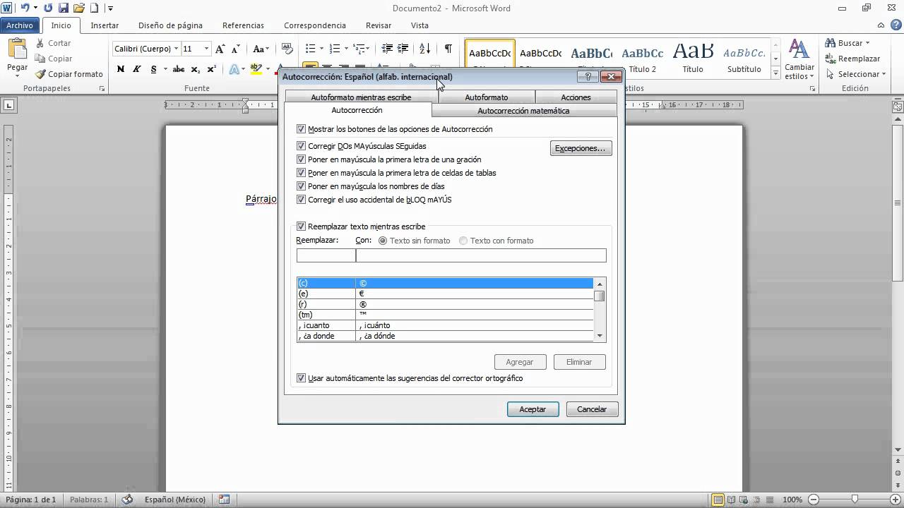 Curso Microsoft Word 2010 Capítulo 2 06 Agregar Palabras Para
