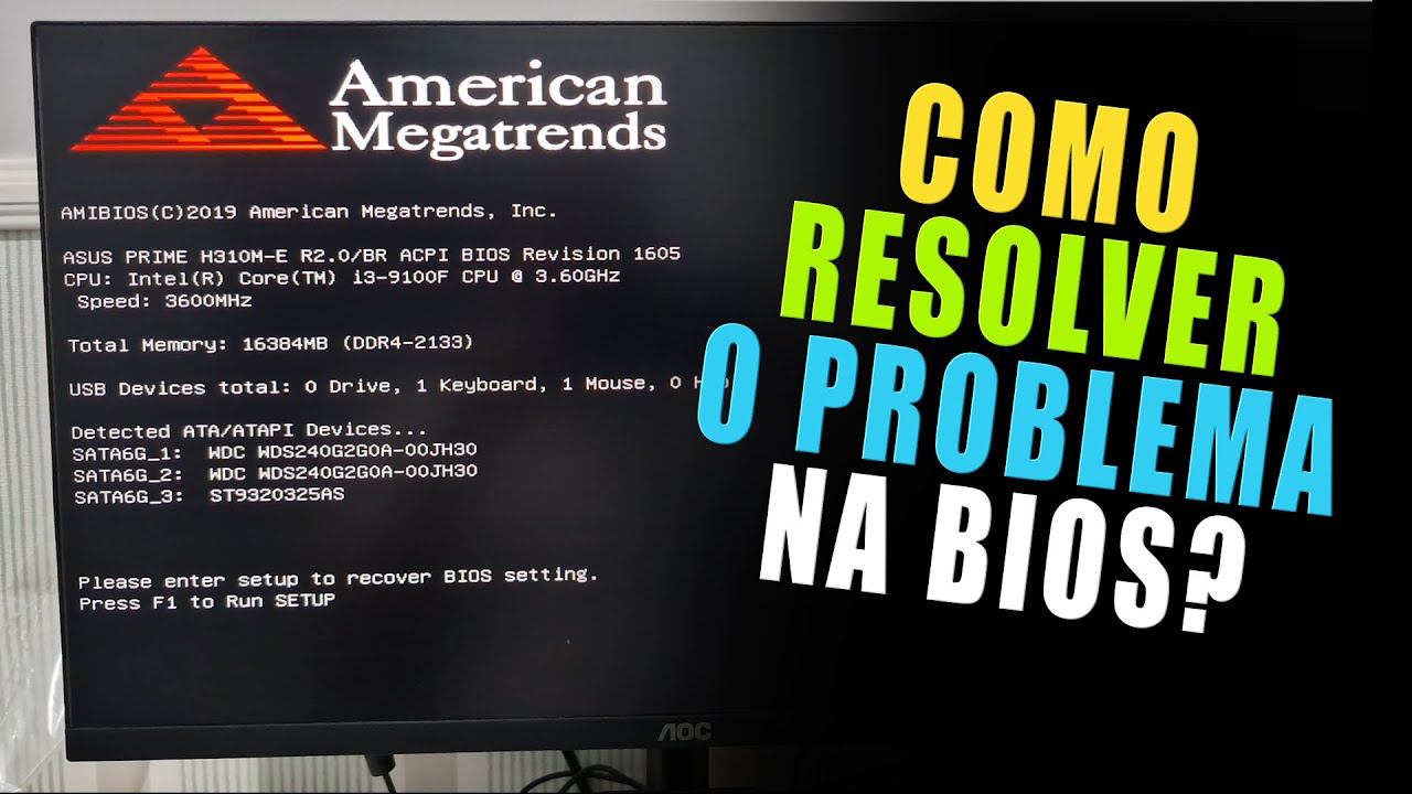 Como Resolver o Problema na Bios? Please Enter Setup To Recover Bios ...