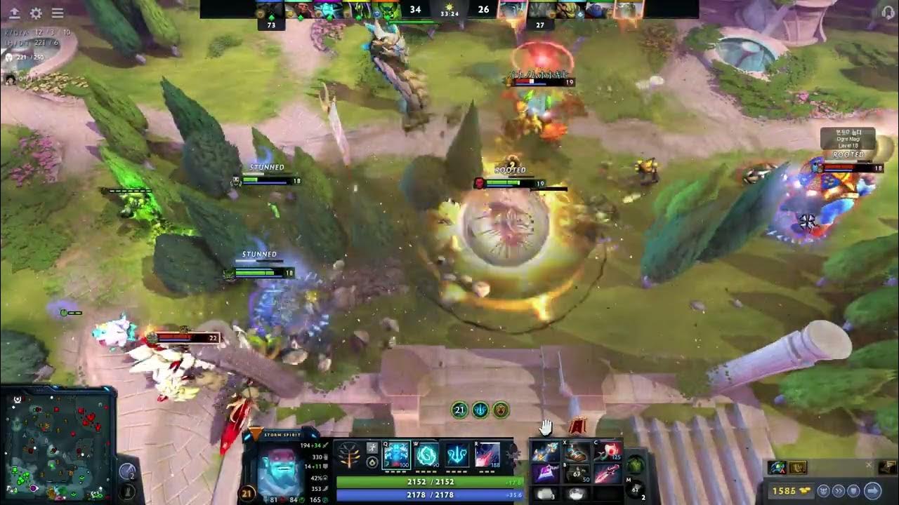 Dota 2 storm spirit war highlight 7.36c - YouTube