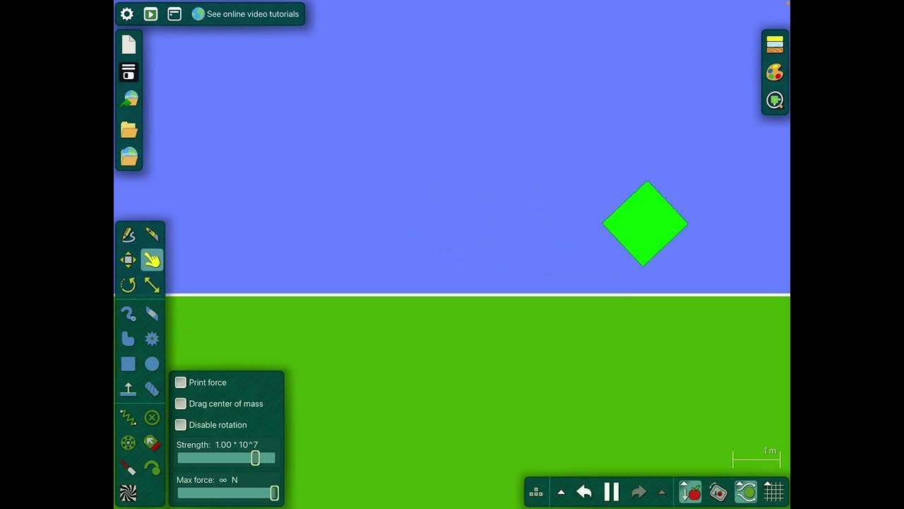 a day in the life of an algodoo square - YouTube