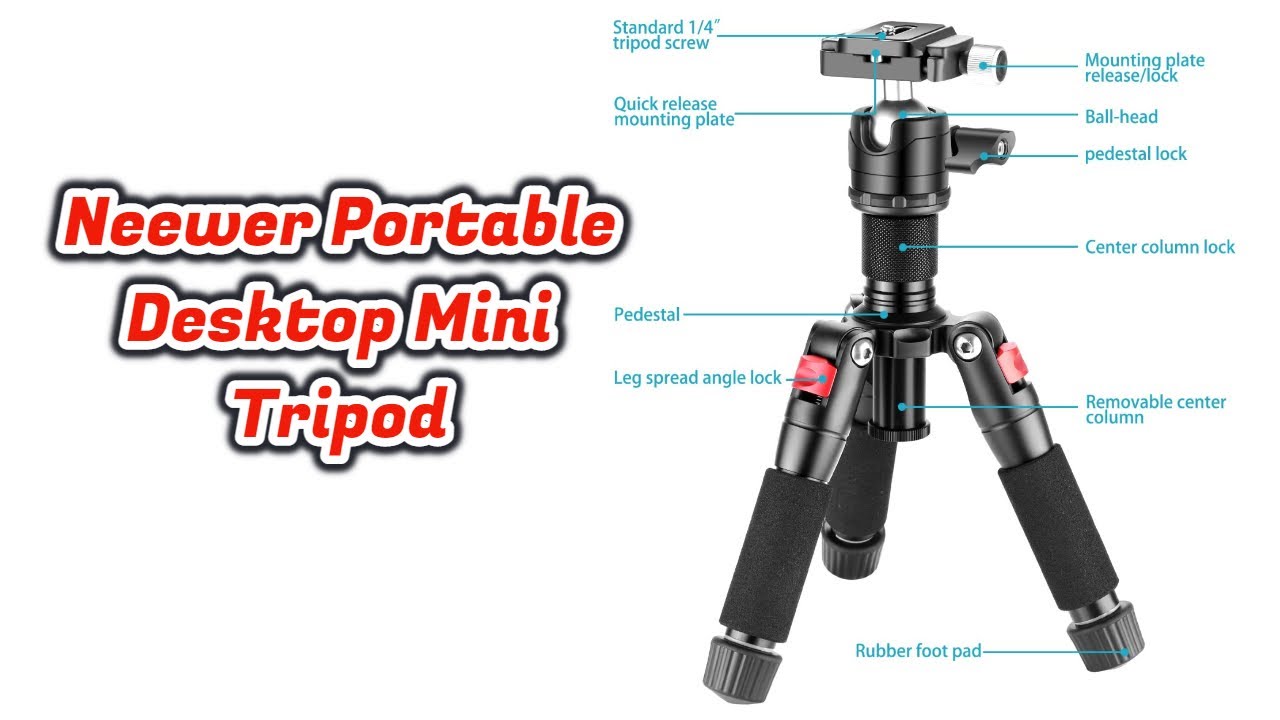 Neewer Portable Desktop Mini Tripod Review - YouTube