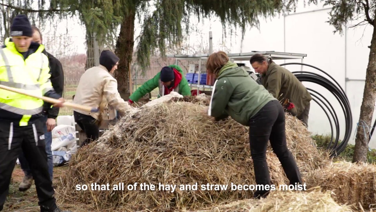 Izrada Bio-meilera | Biomeiler production - how to | Heating system on ...