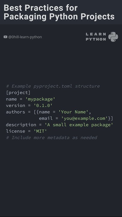 Best Practices for Packages in Python #coding #pythonlearning #programming #python #pythoncode ...