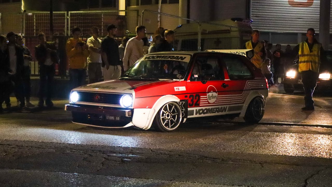 Tuner cars leaving a Carshow at Night | XS Carnight 2022 - YouTube