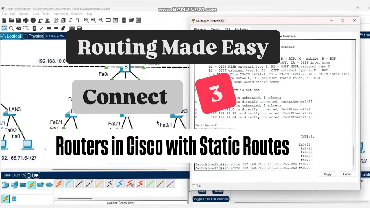 Step-by-Step Cisco Routing: How to Set Up Static Routes Between 3 ...