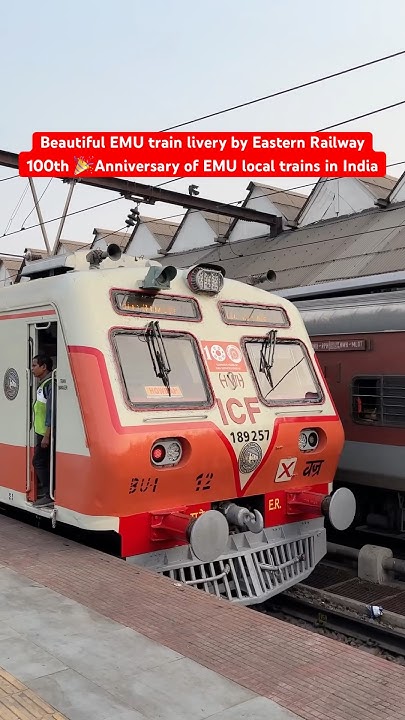 Beautiful EMU train livery by Eastern Railway on 🎉100th Anniversary of EMU local trains in India ...