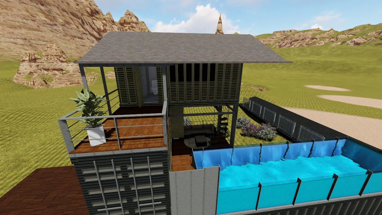 Shipping Container Desert Resort - YouTube