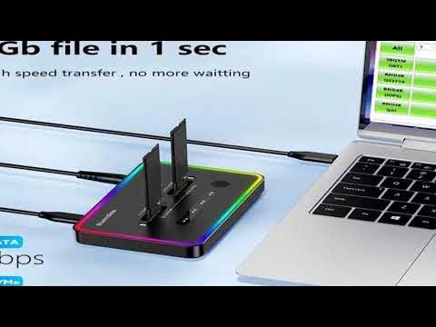 Blueendless offline clone Dual Protocol m.2 ssd case PCIe NVME Ssd Docking Station 2 bay M - YouTube