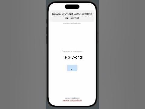 Reveal content with Pixellate in #SwiftUI - YouTube