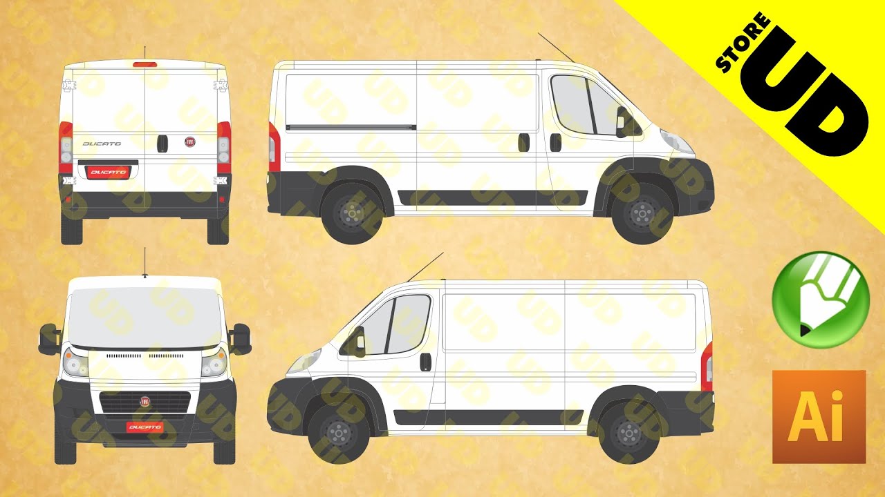 Fiat Scudo Cargo 2023 - Vetor Corel e Illustrator | CDR e AI - YouTube