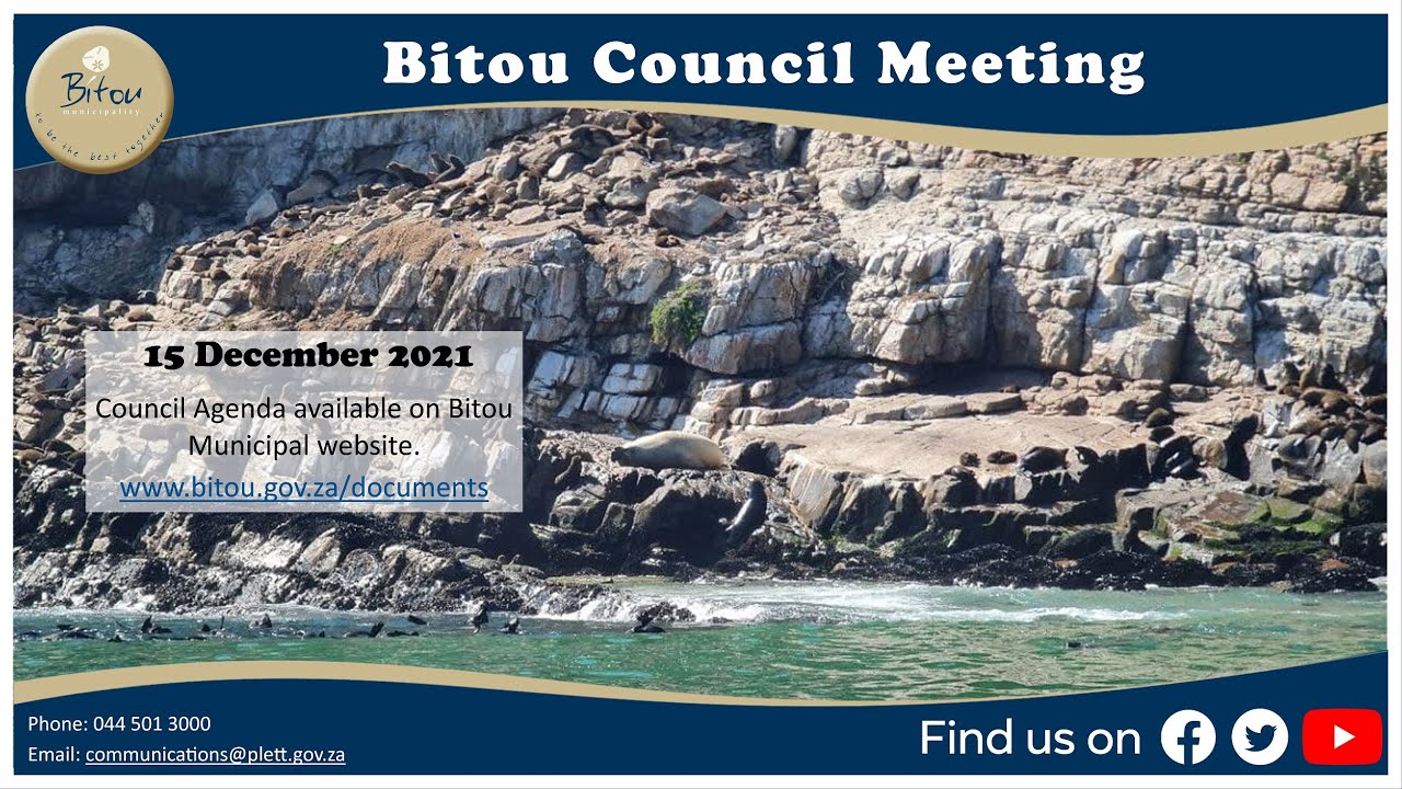 Ordinary Council Meeting | 15 December 2021 | Bitou Local Municipality ...