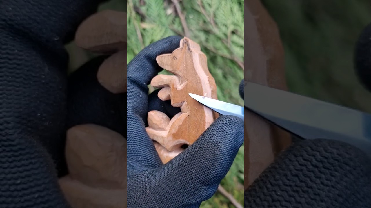 Carving a Fox Pendant out of Wood | a Whittling Wood Project - YouTube