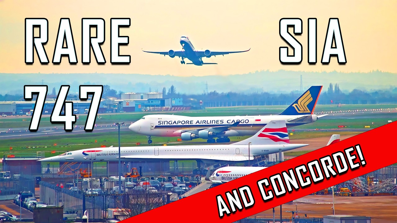 Rare Queen of the Skies: SIA 747 Past Concorde & BA A380 at Heathrow ...