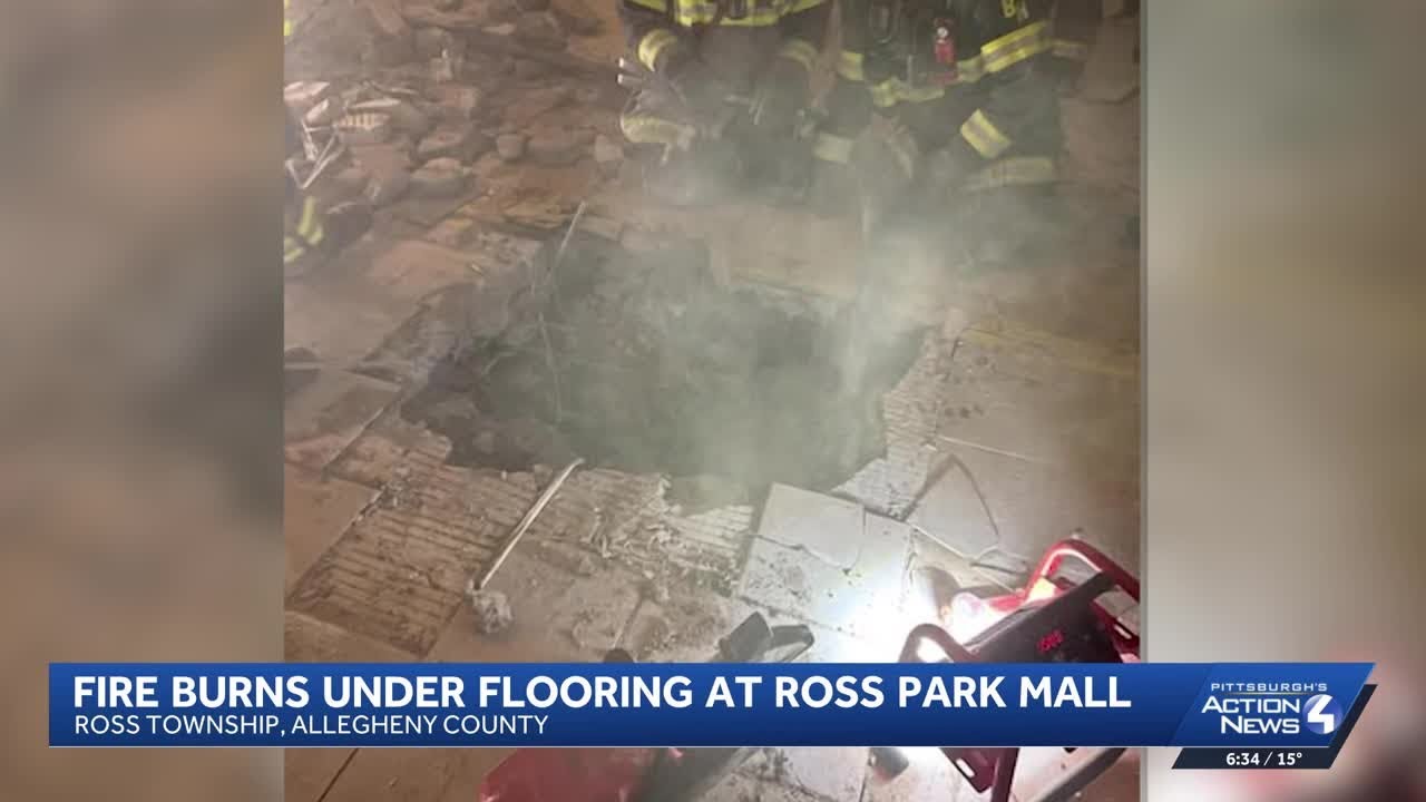 Fire at Ross Park Mall early Sunday morning - YouTube