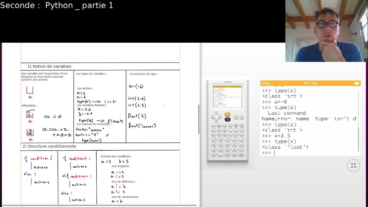 Seconde : Python , partie 1 - YouTube