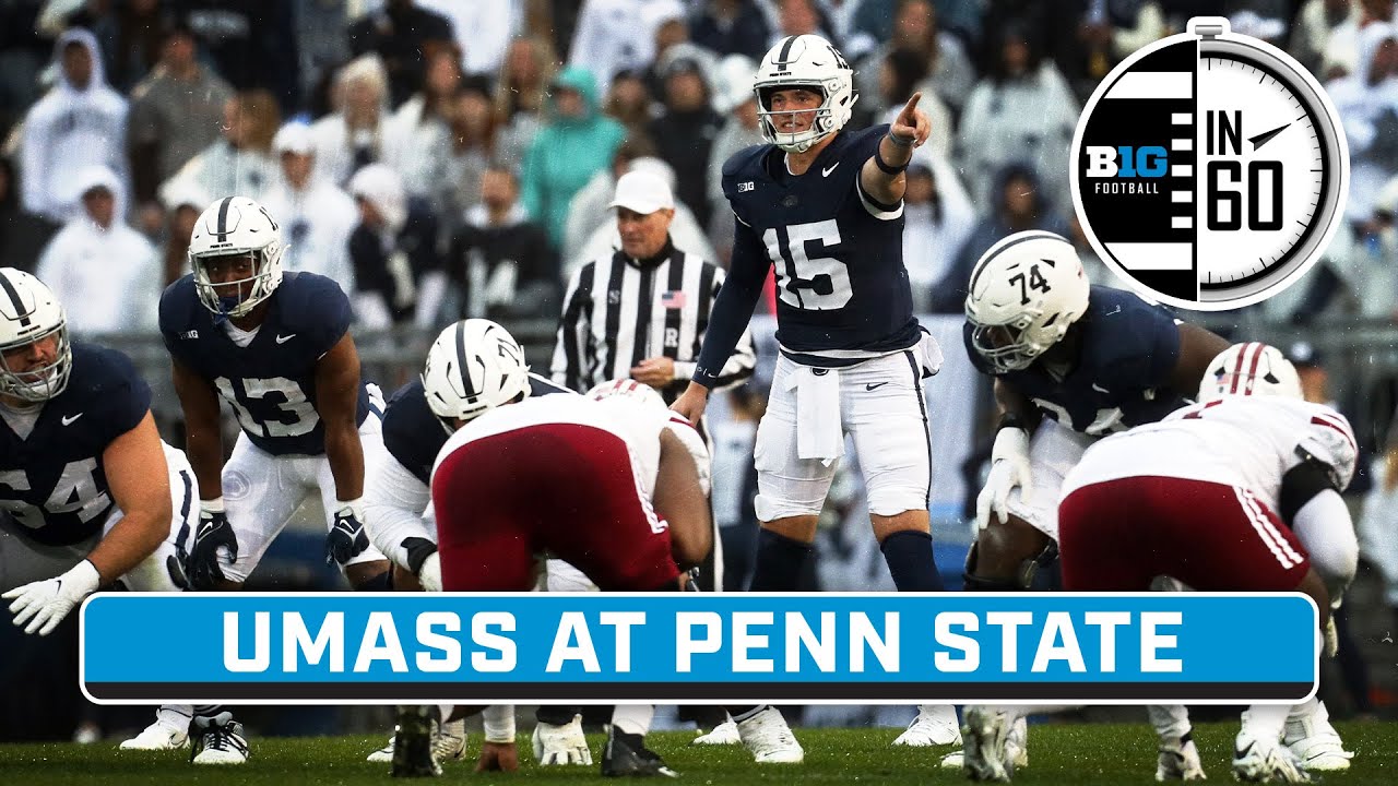 UMass at Penn State | Oct. 14, 2023 | B1G Football in 60 - YouTube