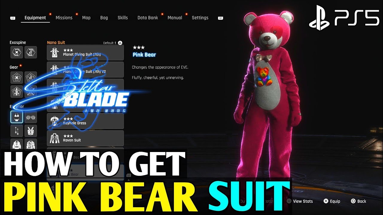 How to Get Pink Bear Suit STELLAR BLADE Pink Bear Suit | Suits Stellar ...