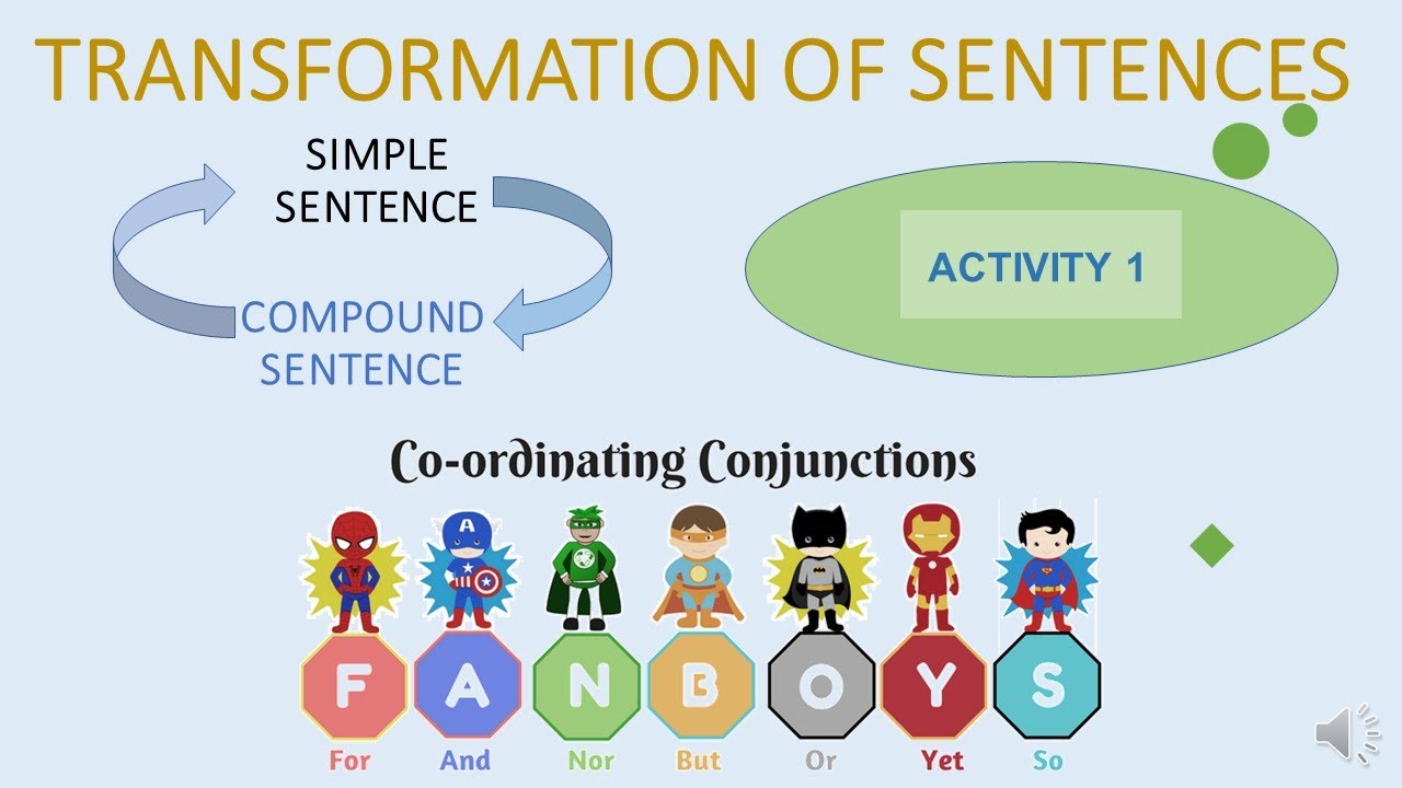 Transformation of sentences part - 1 ( Simple to Compound & Compound to ...