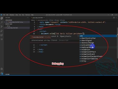 2023 | Cara debugging / menangani kesalahan program javascript menggunakan visual studio code ...
