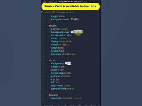 How To Make A Toggle Button Using CSS and JavaScript | Toggle Button #shorts - YouTube
