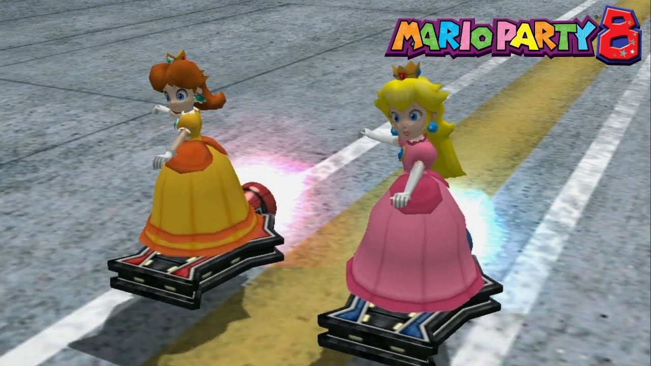 Mario Party 8 Minigames Peach Vs Daisy Youtube
