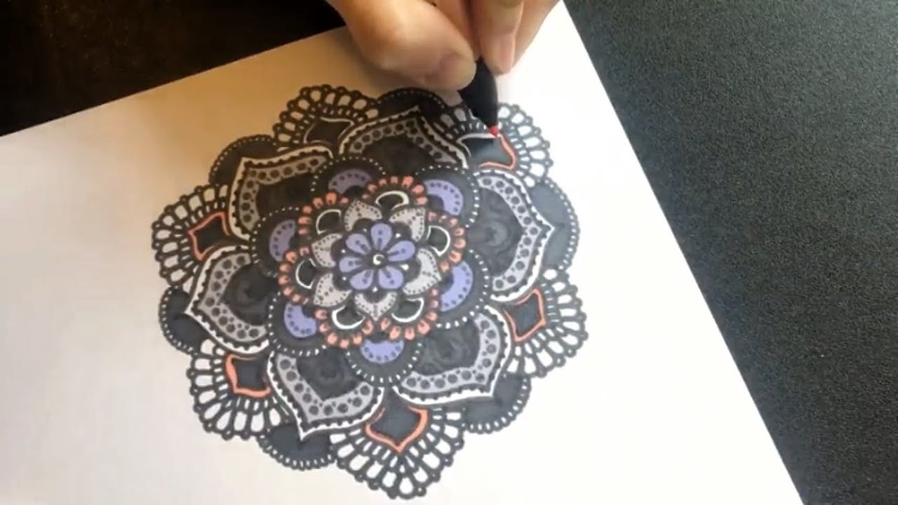 Freehand Mandala Drawing - Nicky Kumar Art - YouTube