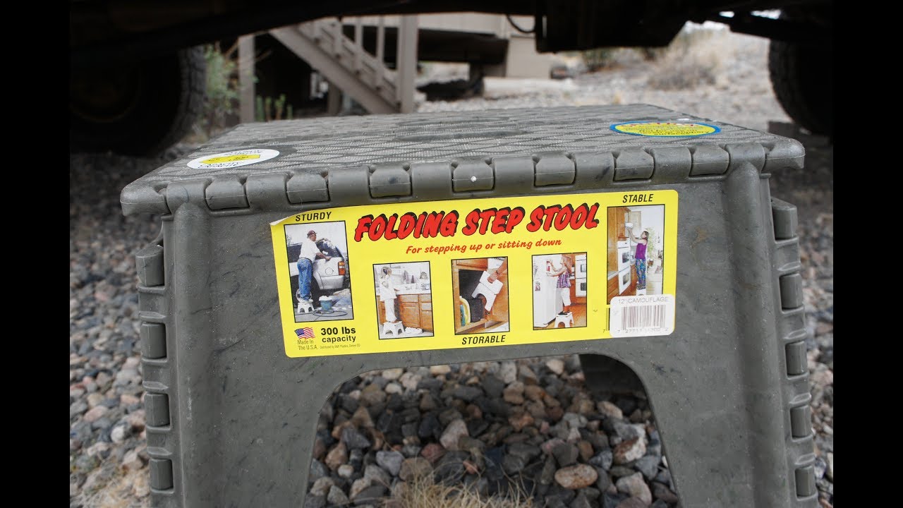 300 lb Folding Step Stool for the Van - YouTube
