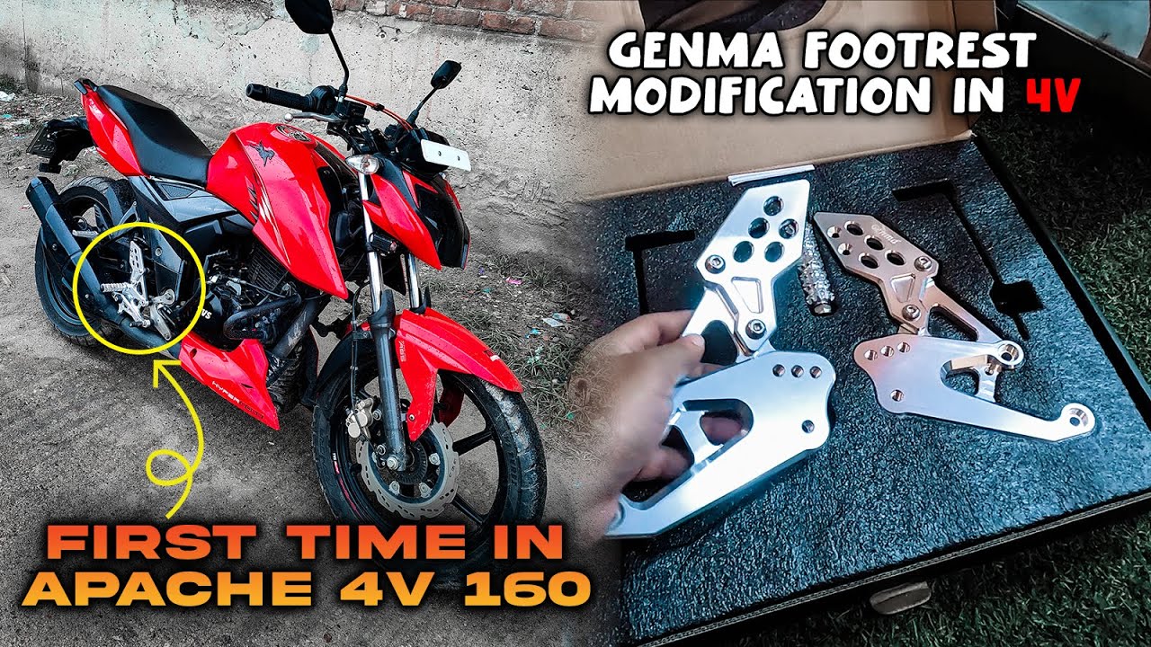 Genma Footrest Install In My Apache RTR 4V | R15 এর Footrest 4vতে ...