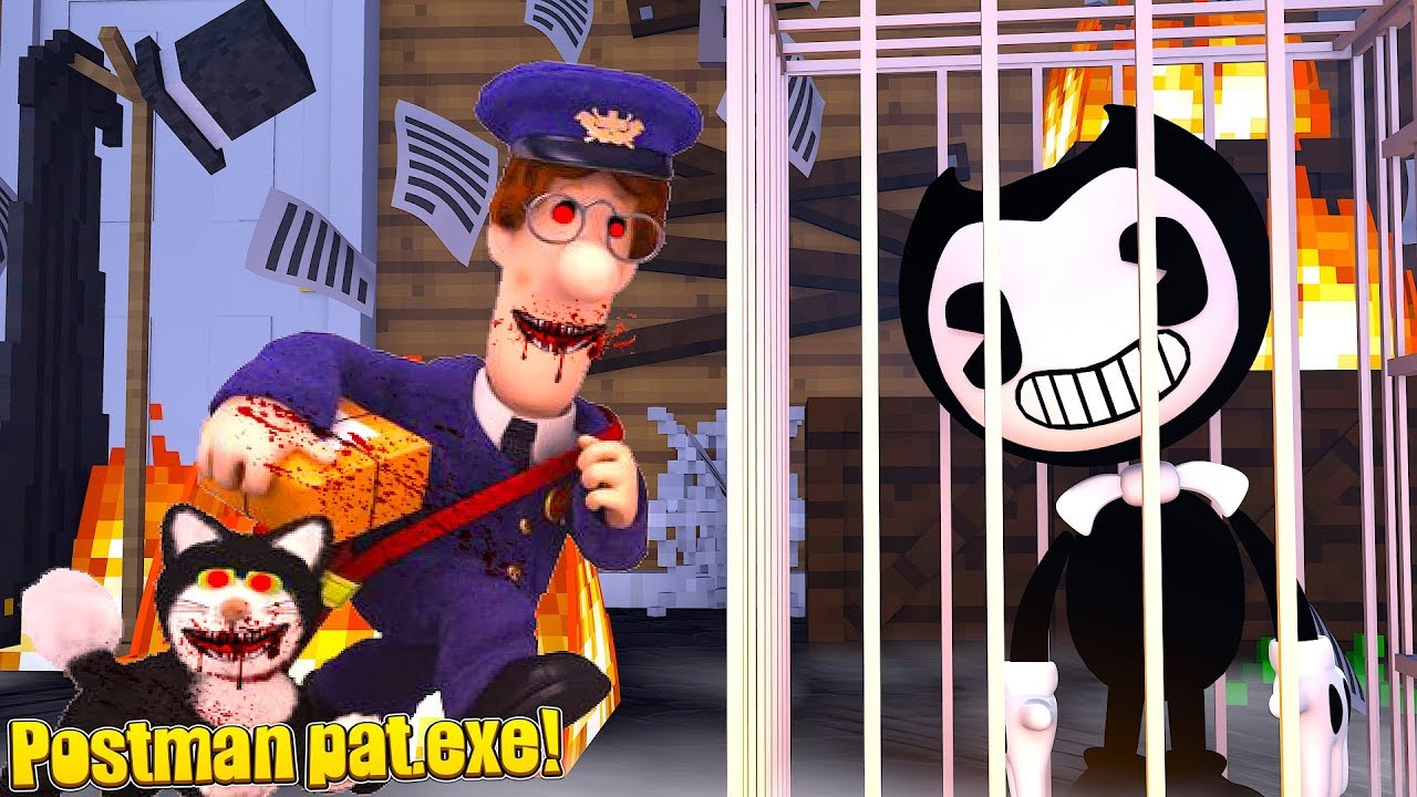 Minecraft - THE BEGINNING OF POSTMAN PAT.EXE AS HE TAKES OVER BENDYS ...
