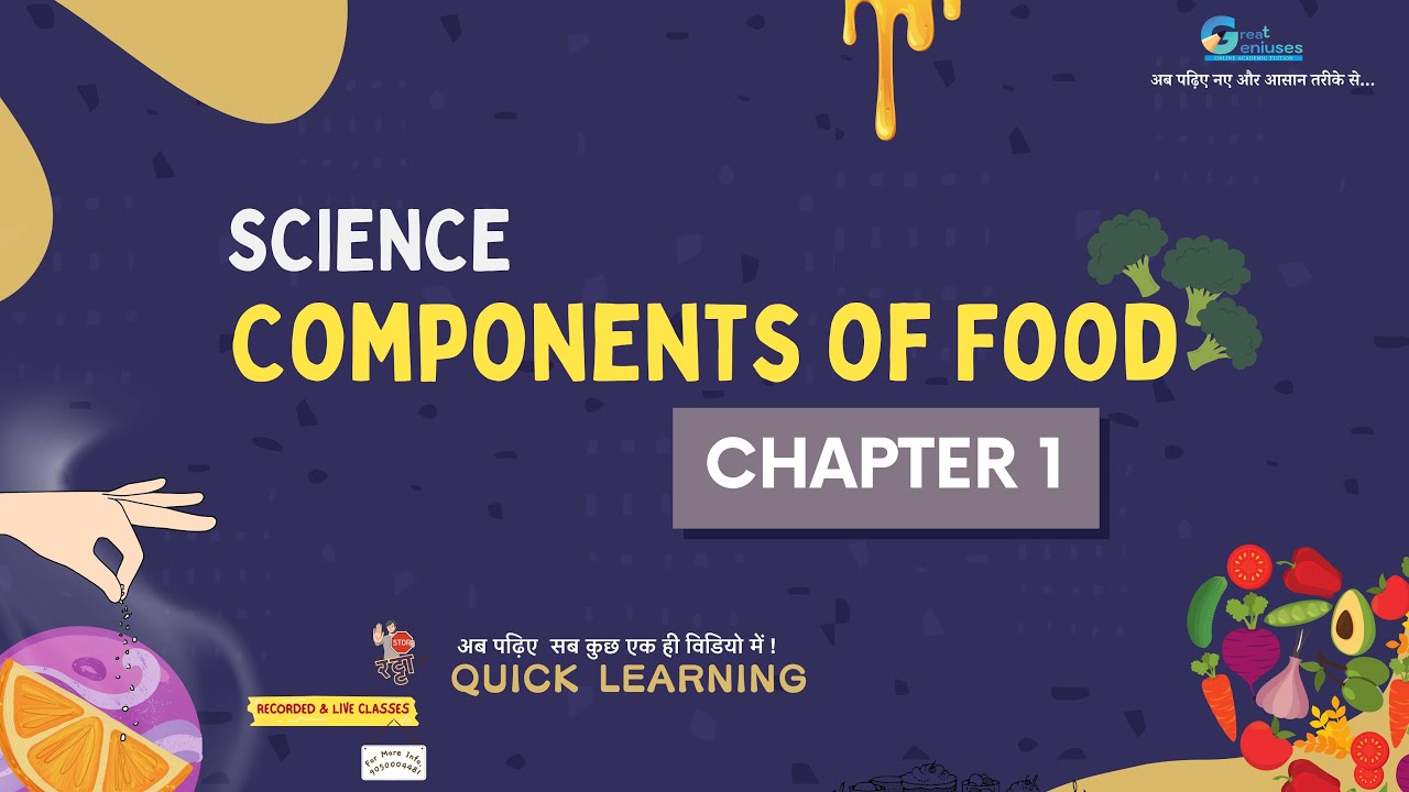 Components Of Food | Class - 6th | Chapter - 1 | Quick learning ...