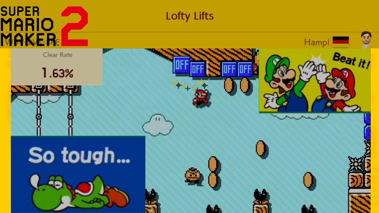 Super Mario Maker 2 - Lofty Lifts by Hampl - YouTube