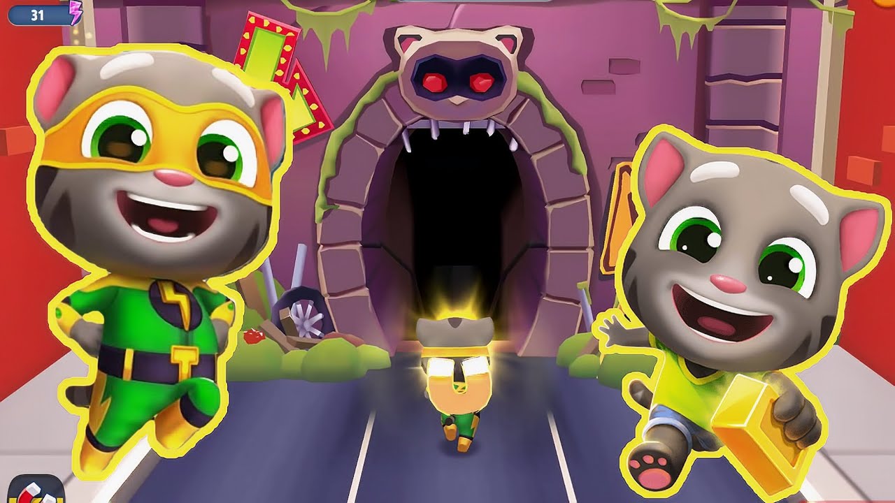 Talking Super Tom Gold Run Gameplay - Episode 229: Fight vs Raccoon! 💥🏃 ...