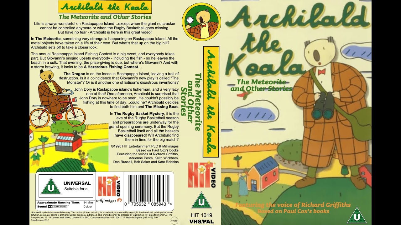 Archibald the Koala: The Meteorite and Other Stories (1999, UK) (HOMEMADE VHS) - YouTube