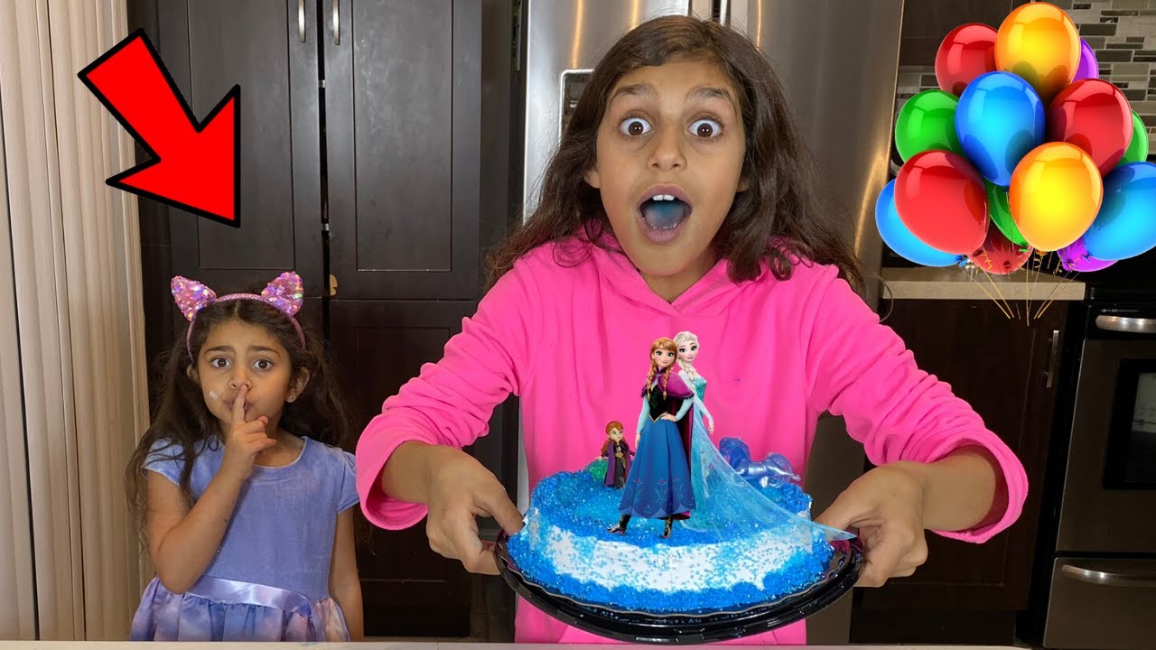 Deema and Sally_ birthday cake Frozen 2 حفلة عيد ميلاد - YouTube