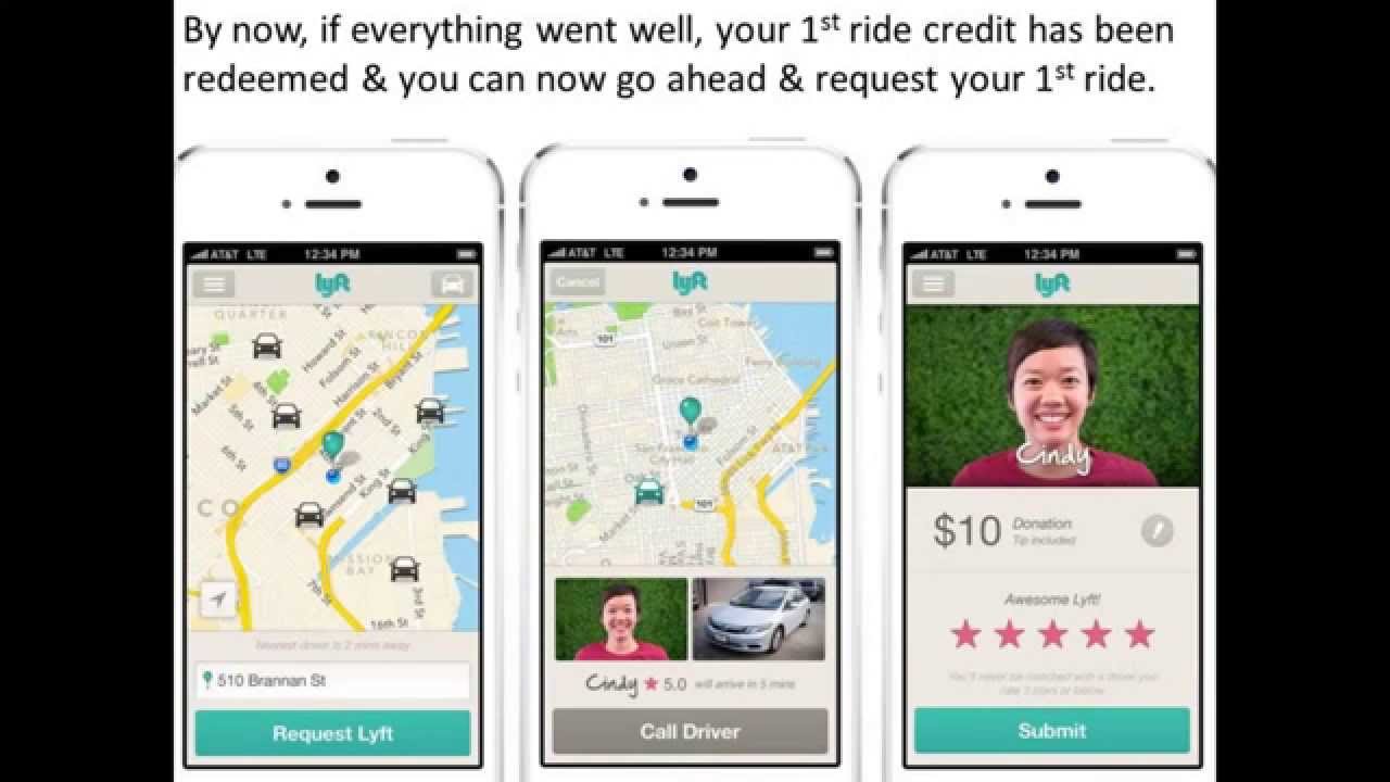 Lyft app tutorial - downloading the app & redeeming a 1st ride credit ...