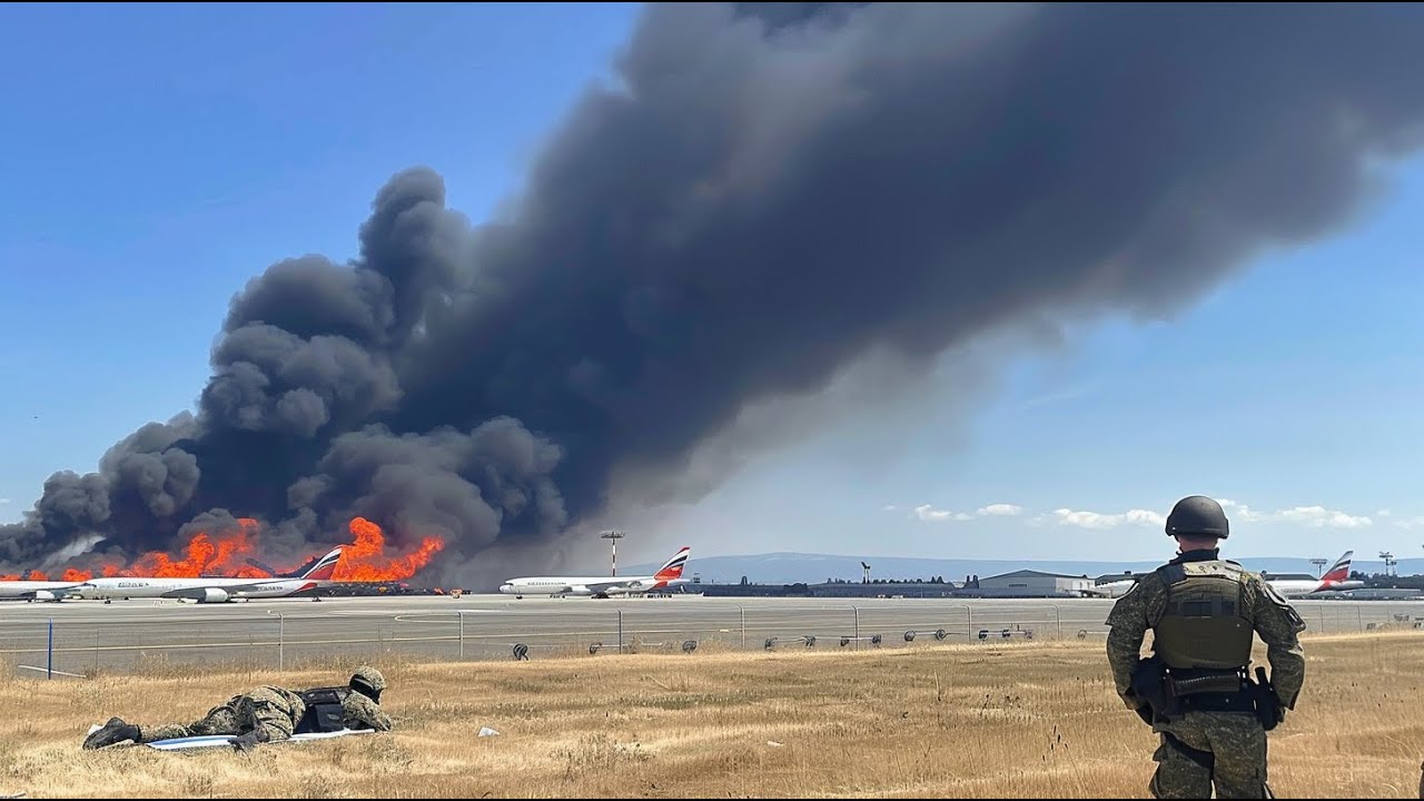 Huge Explosion at Airport! US Stealth Drone Destroys Russia's Kremea ...