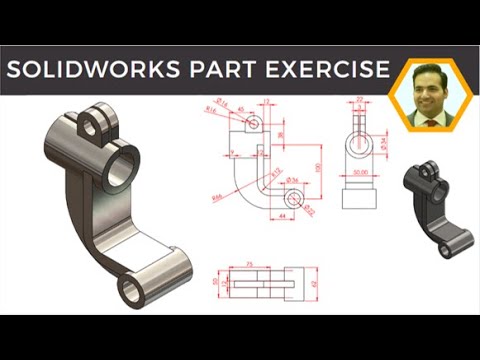 SolidWorks Part Design Exercise for Beginners | Step-by-Step Instructions | Part No 4 - YouTube