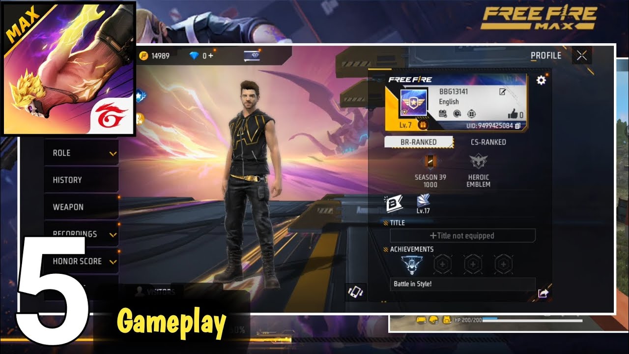 Free Fire MAX Profile | missions | Free Fire MAX Gameplay Day 5 | # ...