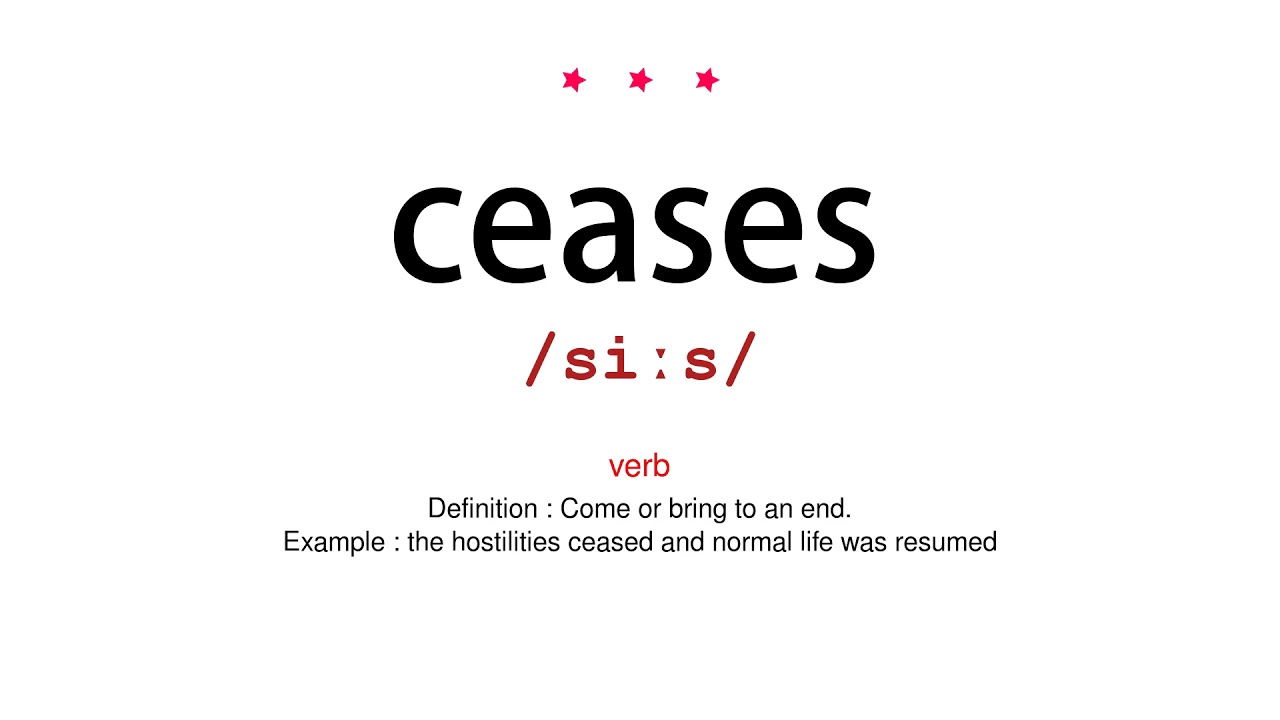 How to pronounce ceases - Vocab Today - YouTube