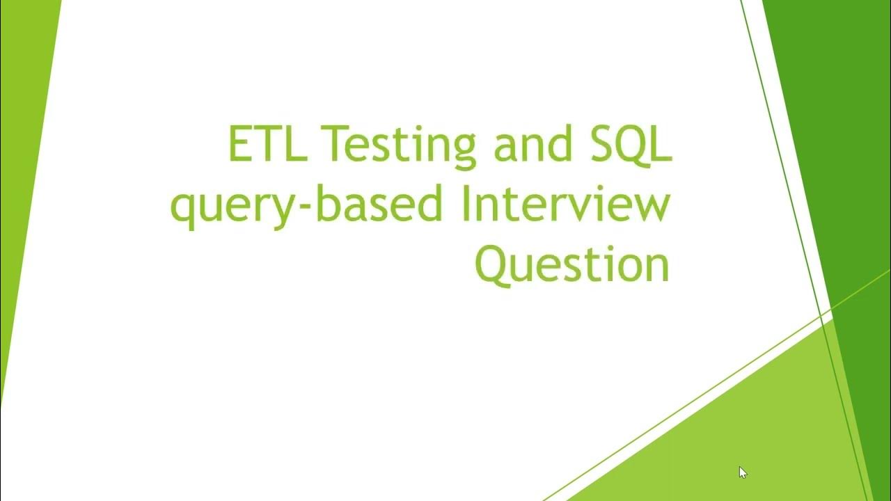 7| ETL Testing and SQL query-based Interview Questions - YouTube