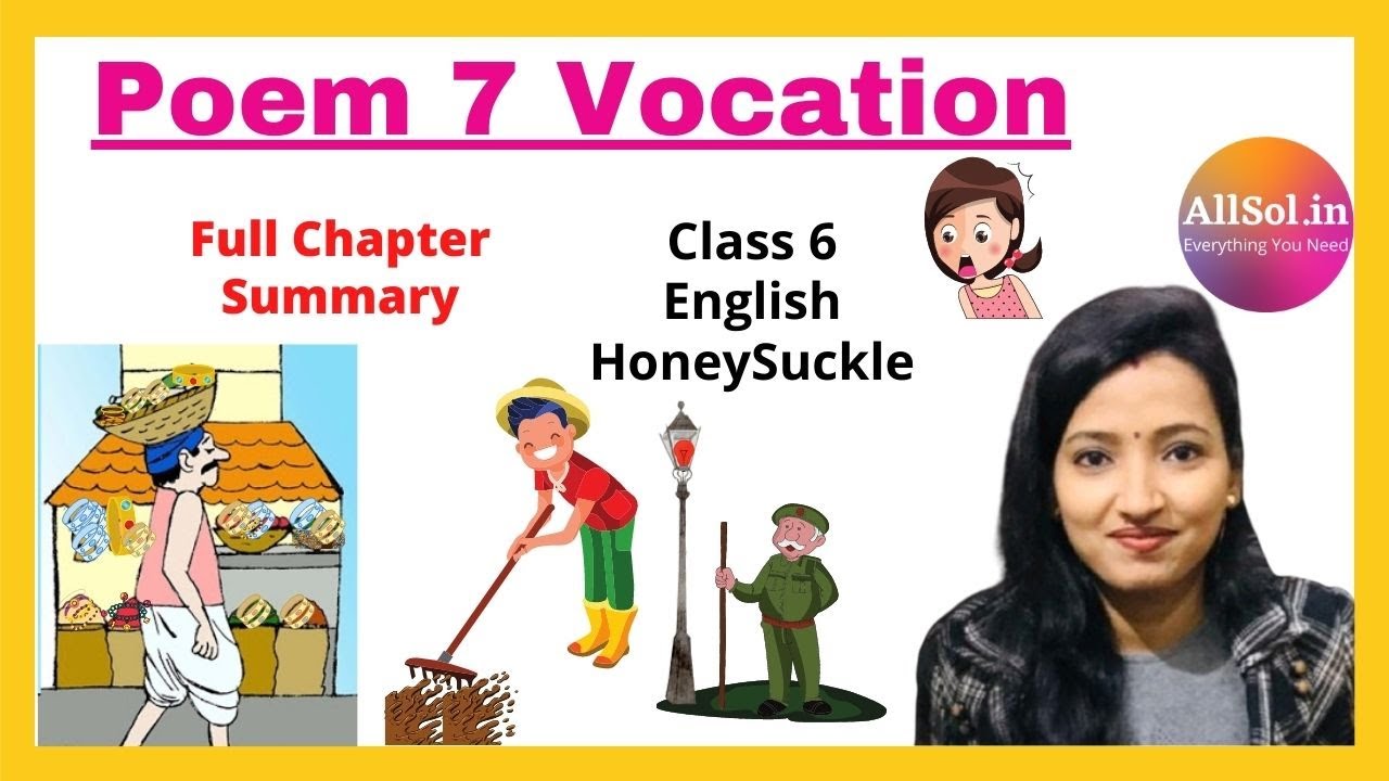 Poem 7 Vocation Class 6 in Hindi Class 6 English Honey Suckle - YouTube