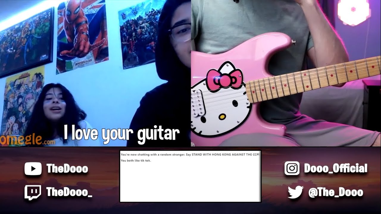 TheDooo with hello kitty guitar on omegle ~ part- 1 - YouTube