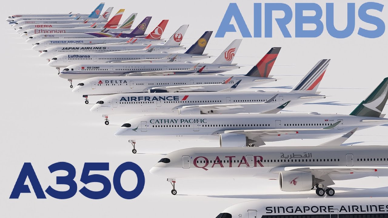 Top 15 Largest Airbus A350 Operators - YouTube